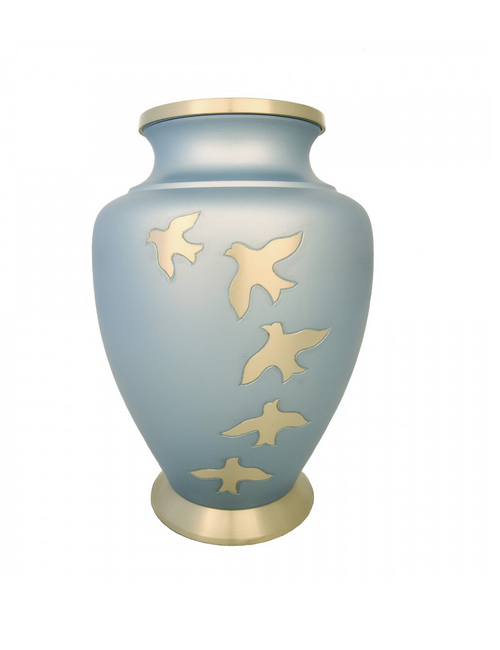 Blue Doves Urn - Urnsforashes.co.uk