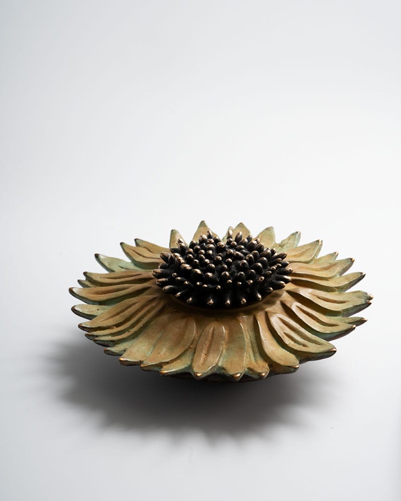 Sunflower urn - Unique, Handmade urn in the shape of a sunflower